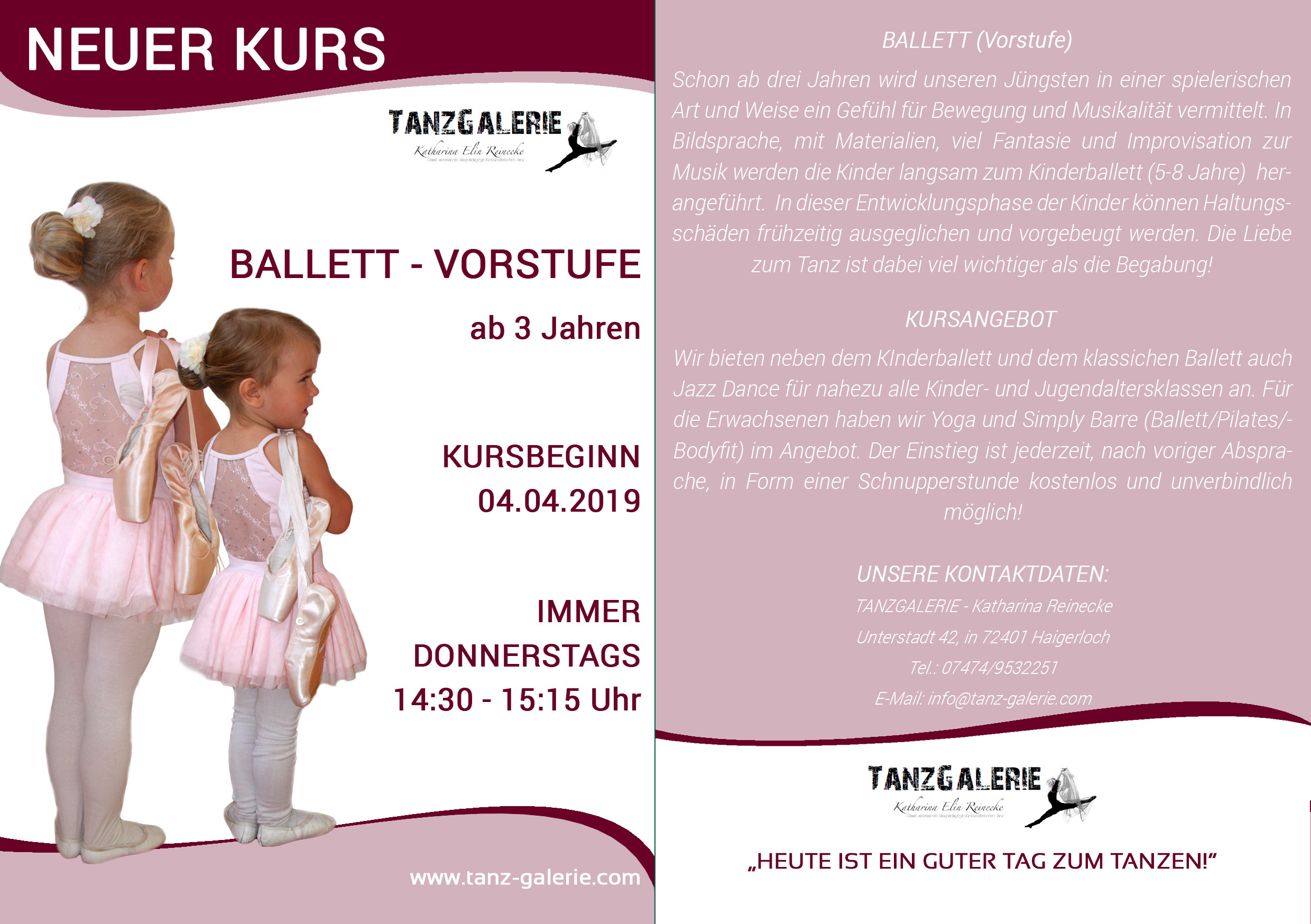 TANZGALERIE - Die Ballettschule in Haigerloch